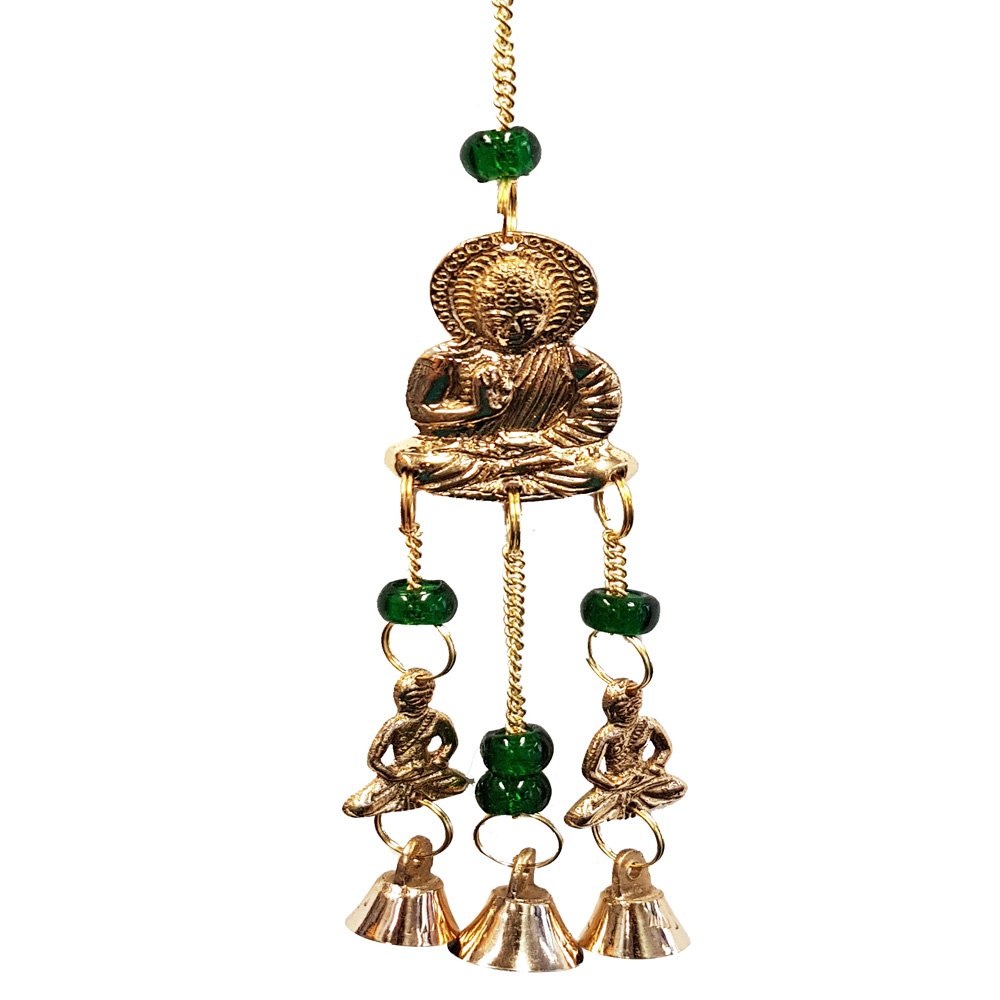 Buddha Brass Bell Chime 26cm – Crystal Wonderland