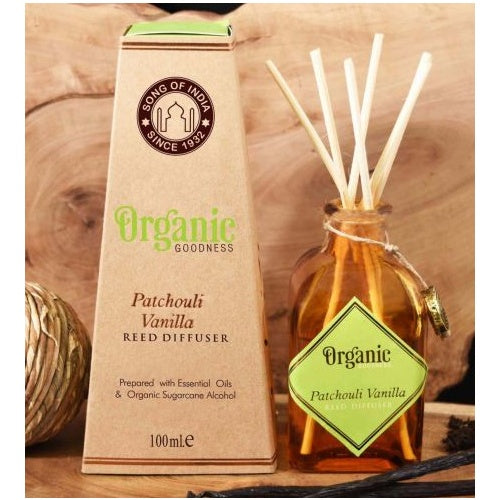 Organic Goodness Patchouli Vanilla Reed Diffuser 100ml – Crystal Wonderland