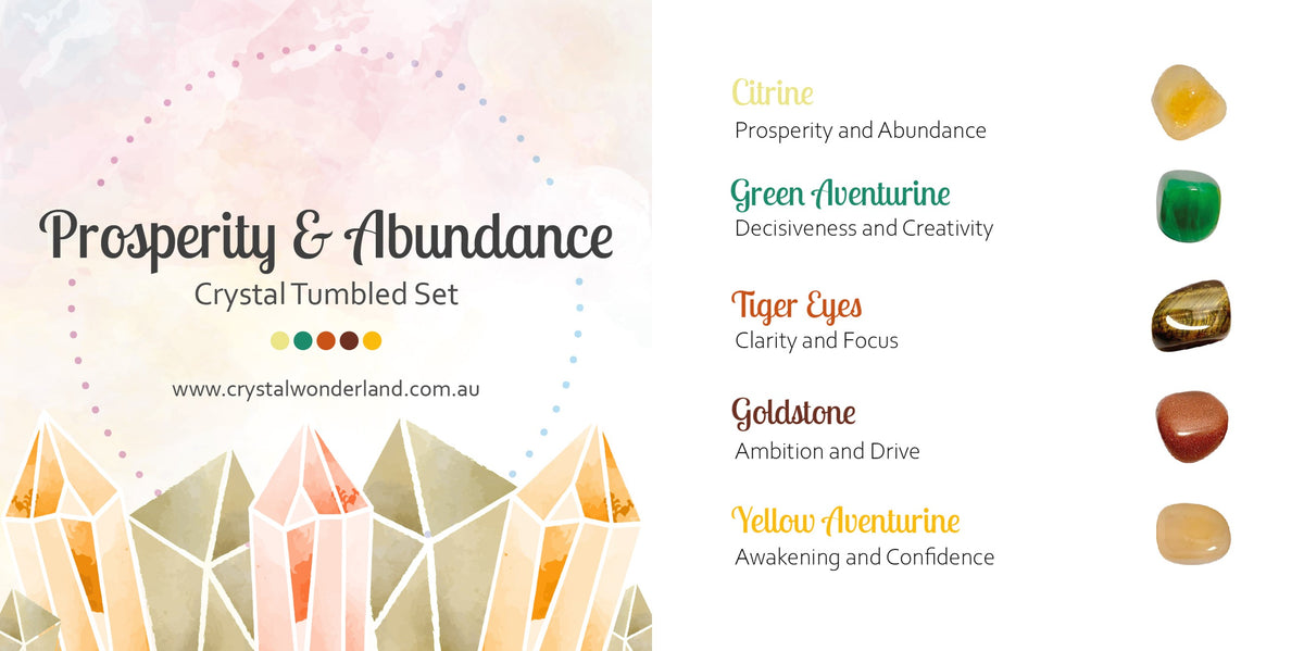 Prosperity & Abundance Crystal Tumbled Gift Set – Crystal Wonderland