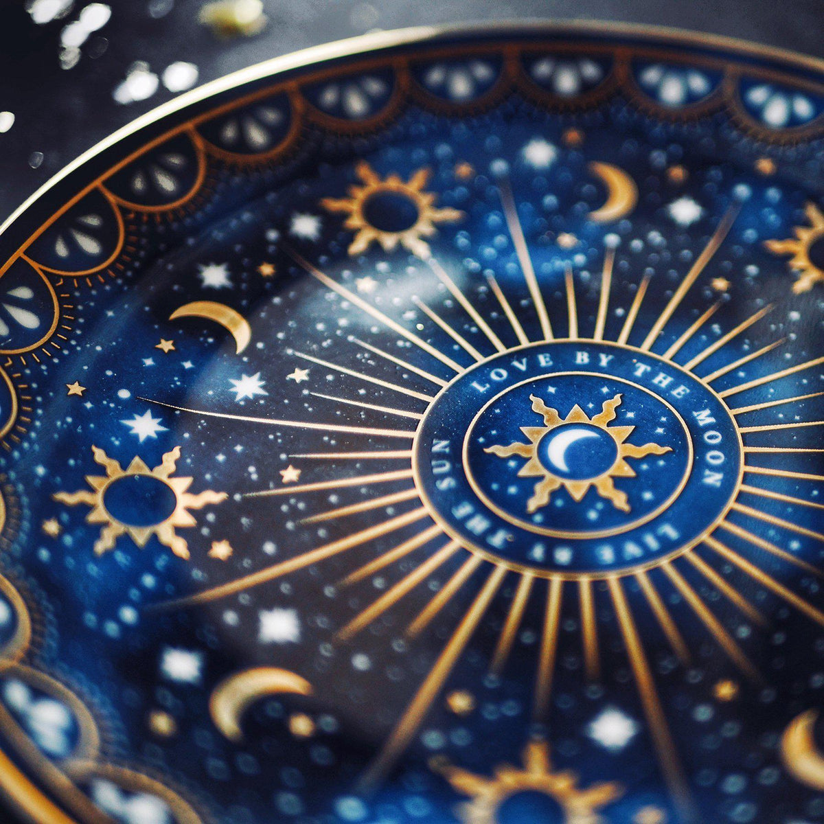 Sun & Moon Plate Blue – Crystal Wonderland
